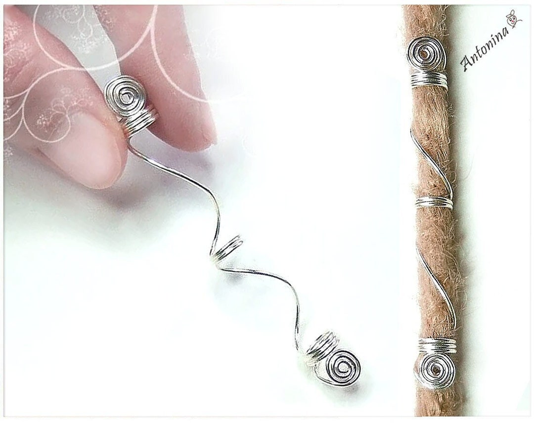 Very Long Dread Jewelry Dread Bead Metal Large Minimalist Dreadlock ...