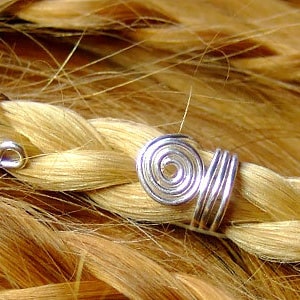 Set of 5 Dread Jewelry Metal Beard Beads Braids Silver Gold Bronze ...