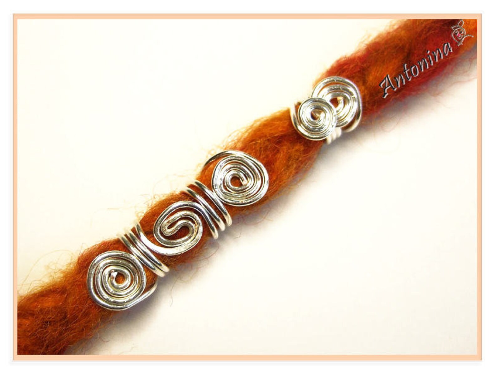 Set of 2 Dread Jewelry Metal Gold Silver Brass Bronze Dread Beads ...