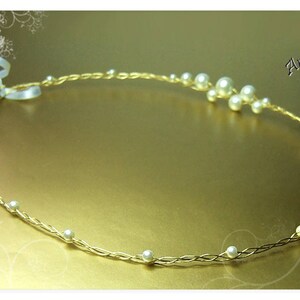 Diadem Pearls Simple Hair Wreath Discreet Tiara Hair Vine Wedding ...