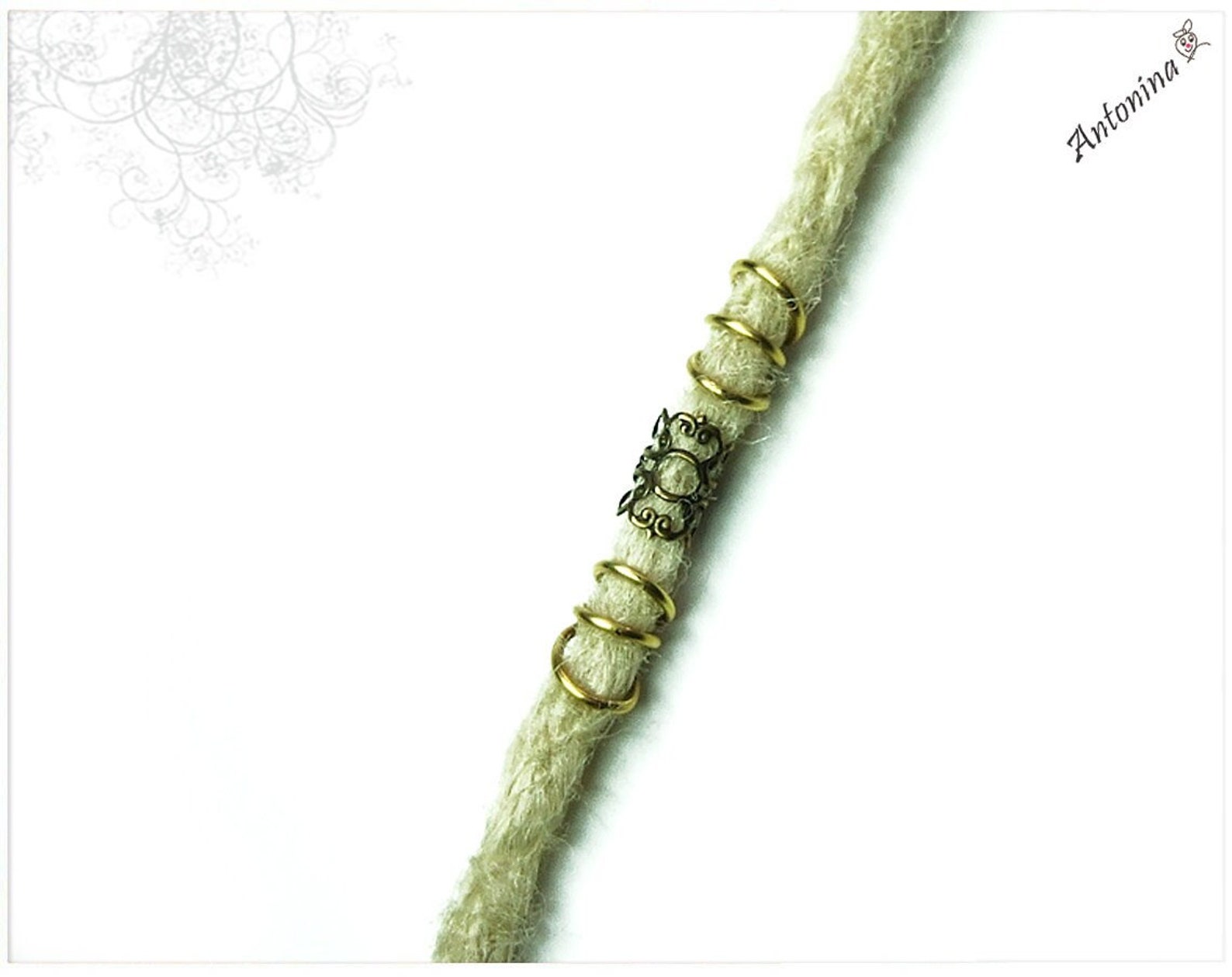 Set of 3 Dread Beads Gold Colored Rings for Dreads Tube - Etsy