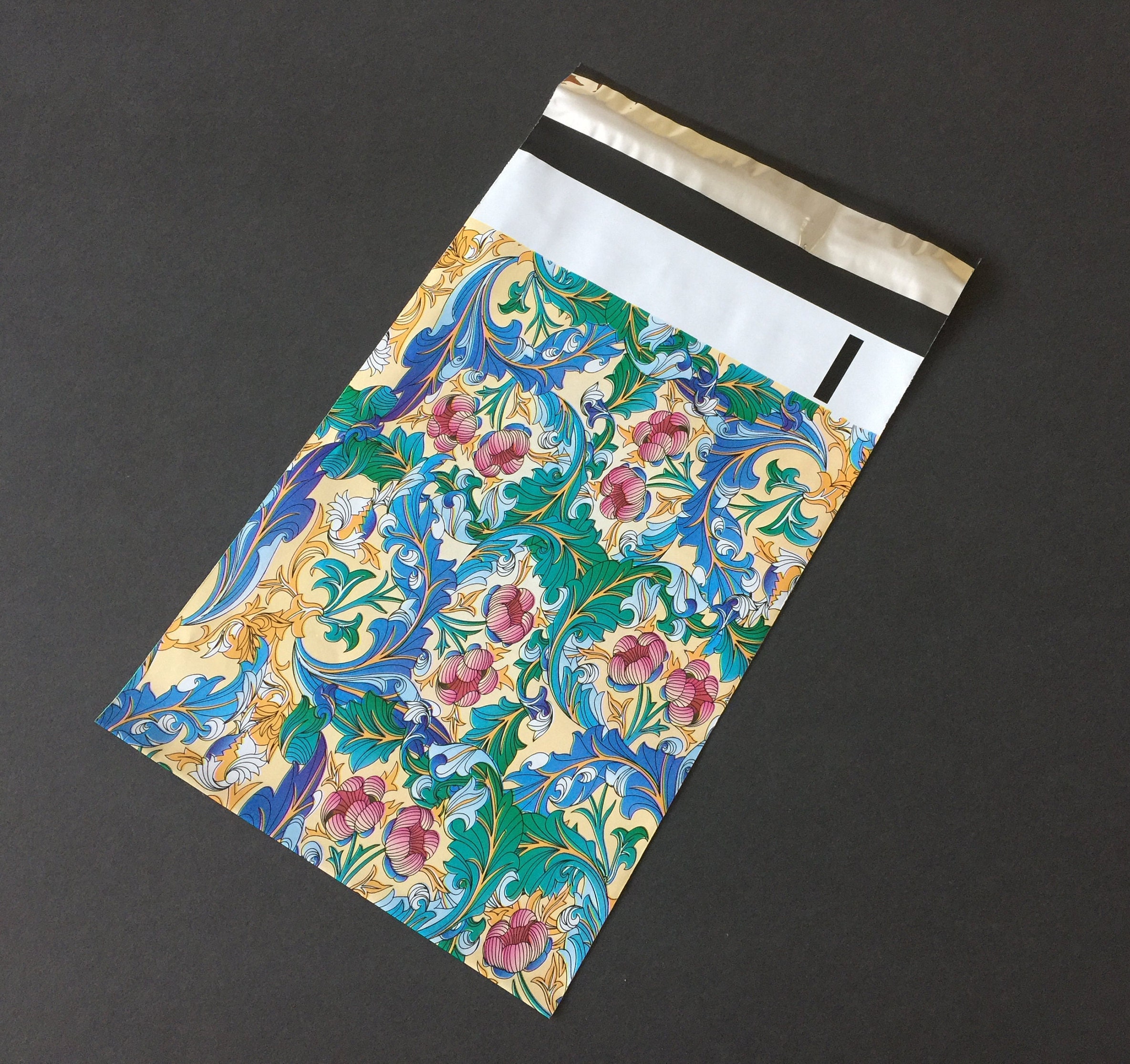 100 6x9 Designer Poly Mailers Multi Color Paisley Blue Pink Envelopes ...