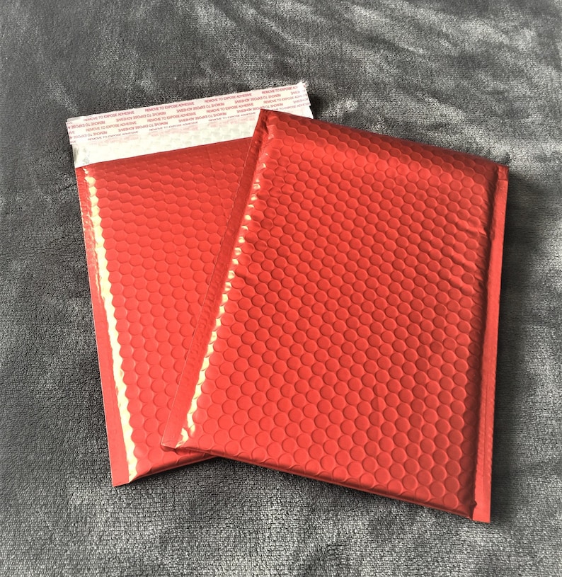 20 6x9 RED METALIC Poly Bubble Mailers Lightweight Size 0 Self - Etsy