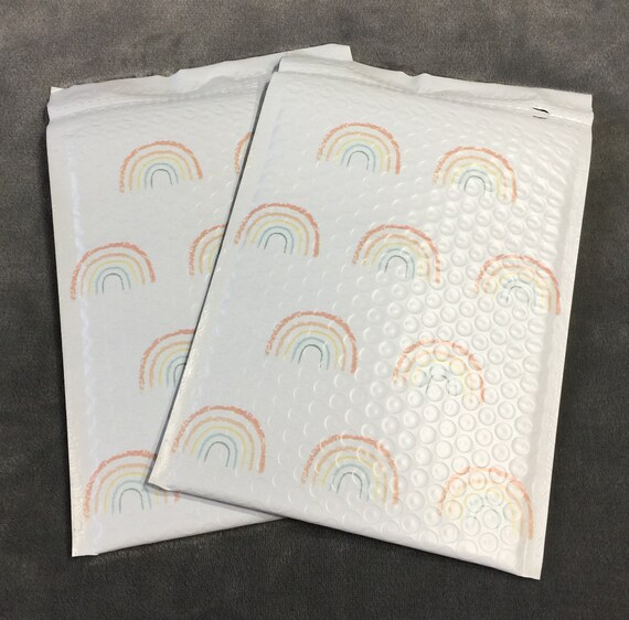 25 6x9 RAINBOW Bubble Mailers Size 0 Self Sealing Shipping Padded Envelopes
