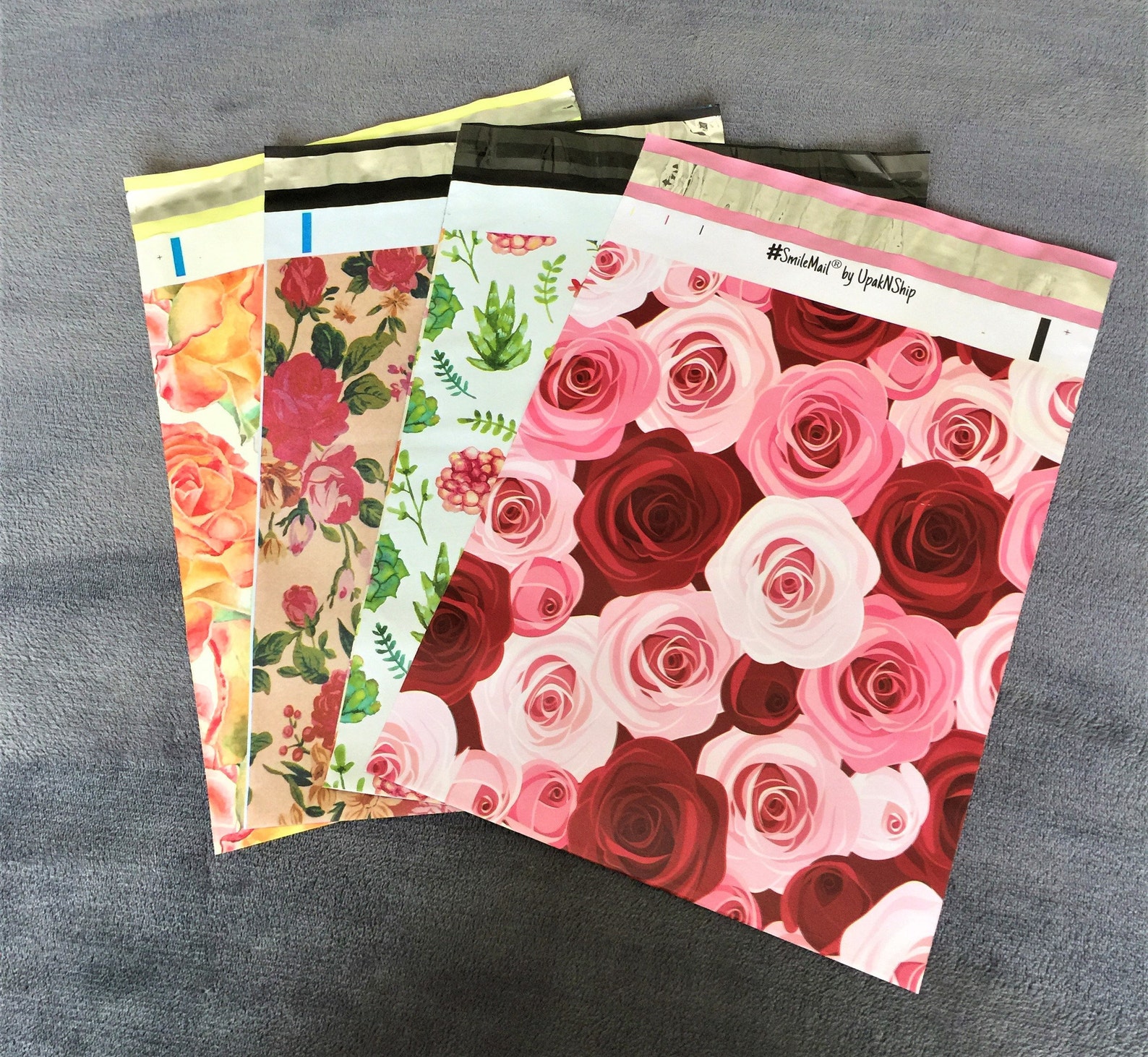50 10x13 Assorted FLOWER Poly Mailers Butterflies Roses | Etsy