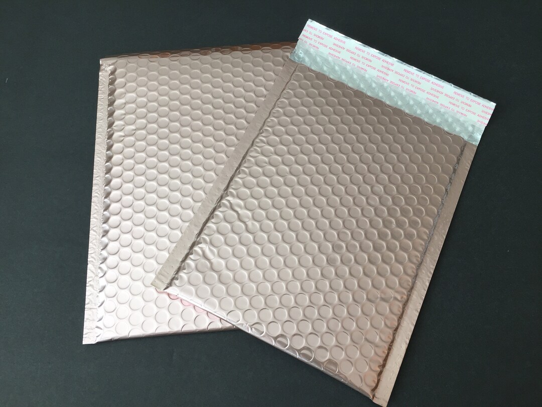 20 6x9 ROSE GOLD Poly Bubble Mailers Size 0 Self Sealing Shipping ...
