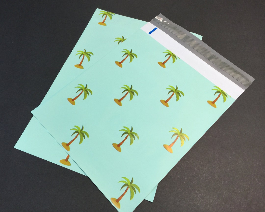 100 Designer PALM TREES Poly Mailers 10x13 Envelopes Shipping Bags ...