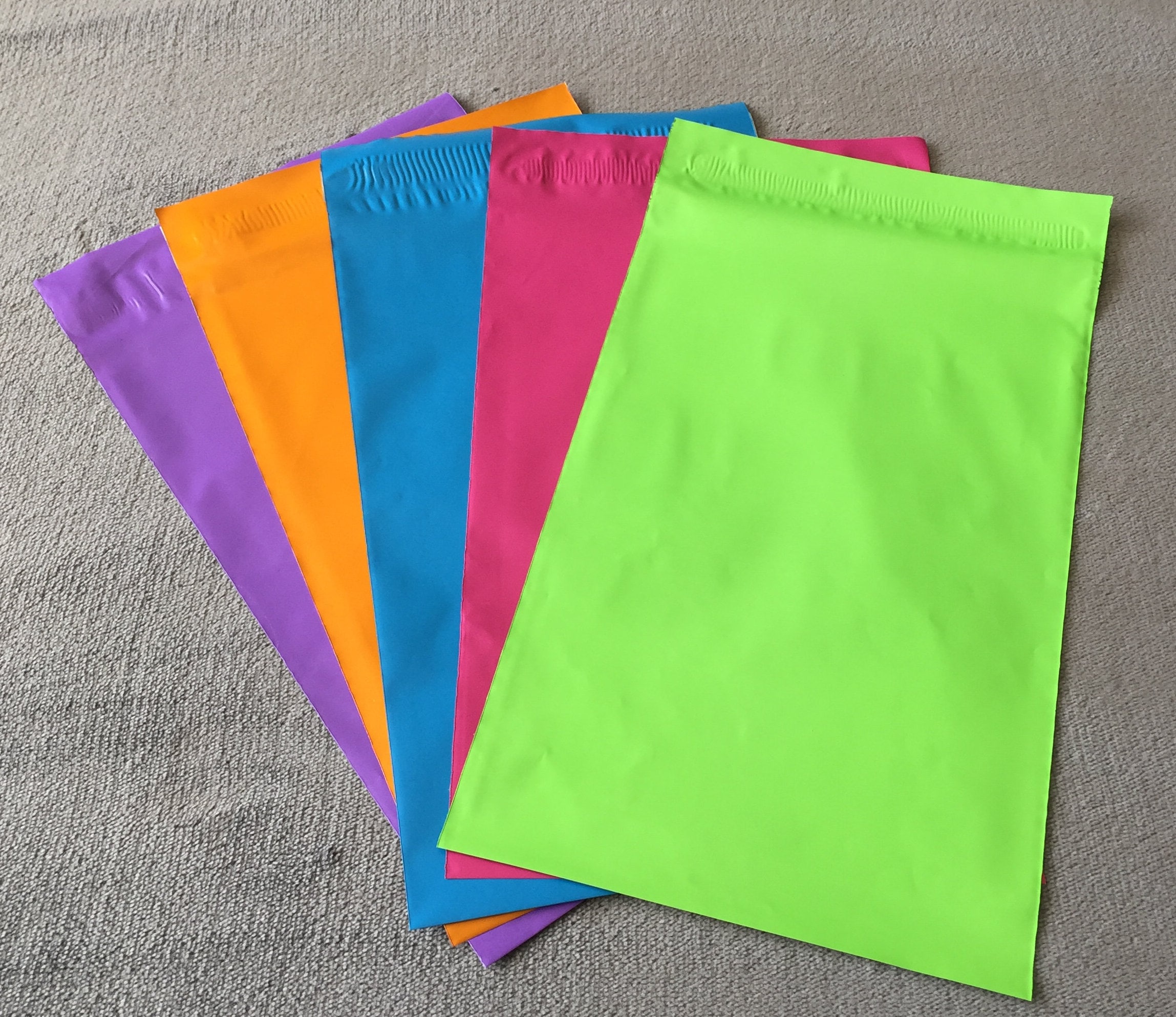 100 6x9 Assorted BRIGHT Colored Poly Mailers Self Sealing | Etsy
