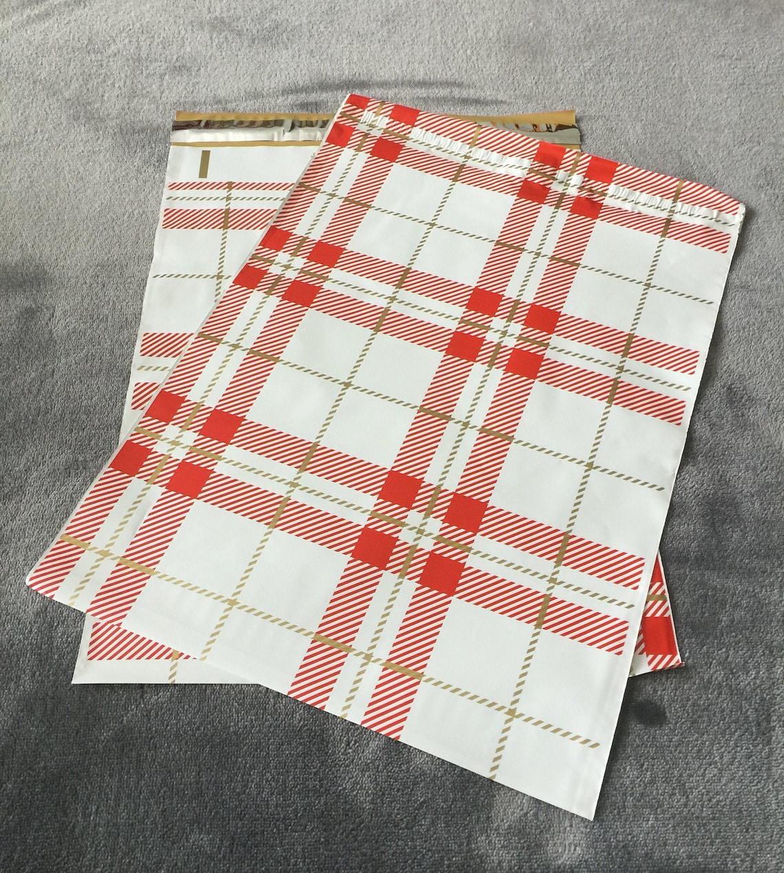 50 10x13 CHRISTMAS Poly Mailers Snowman Deer Hollyberry Plaid - Etsy