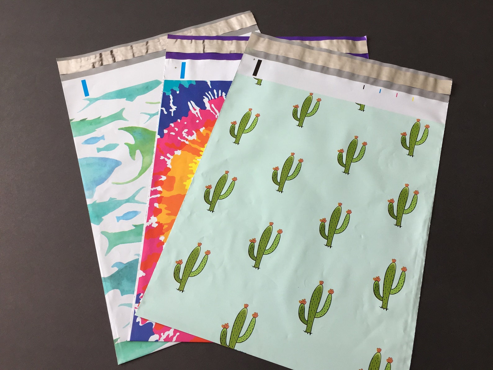 50 10x13 Assorted Designer Poly Mailers Elefants Pineapple Watermelon ...