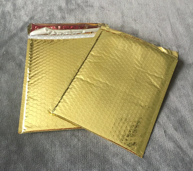 30 8.5x12 Metallic Bubble Mailers Gold Rose Gold Hologram Size 2 Self ...