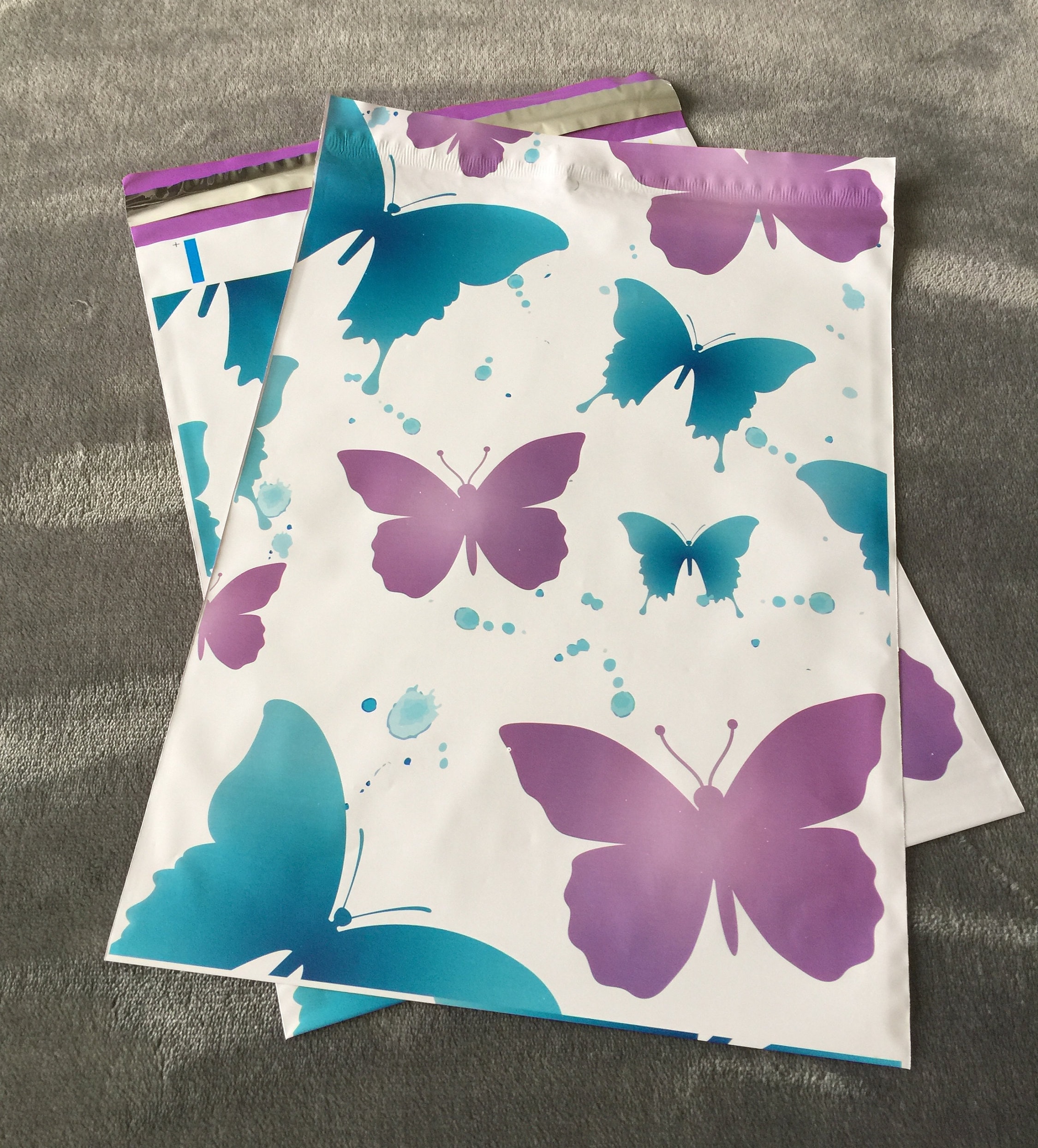 25 10x13 PURPLE BUTTERFLIES Poly Mailers Envelopes Shipping | Etsy