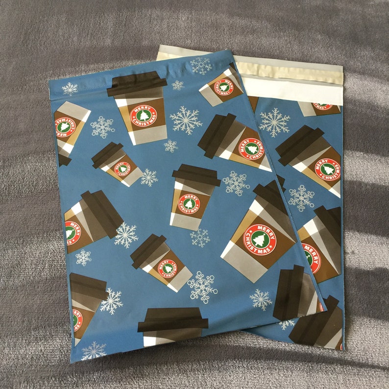 50 10x13 CHRISTMAS Poly Mailers Snowman Deer Hollyberry Plaid - Etsy