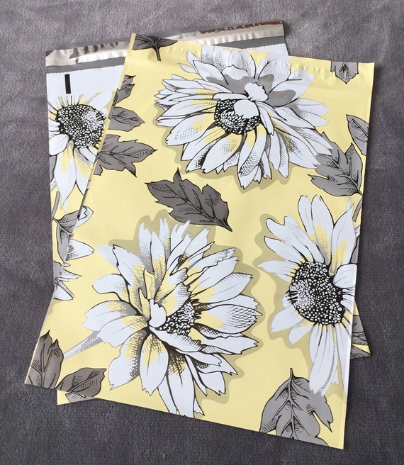 20 14x17 SUNFLOWER Poly Mailers Shipping Bags Envelopes | Etsy