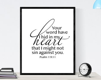 Psalm 119 11 - Etsy