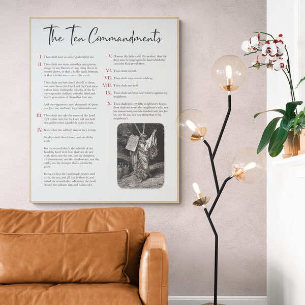Ten Catholic Commandments Wall Art - Etsy