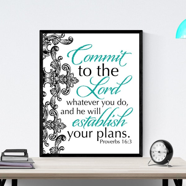 Proverbs 16 3 - Etsy