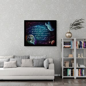 Psalm 19:1 the Heavens Declare the Glory of God Space Home Decor ...