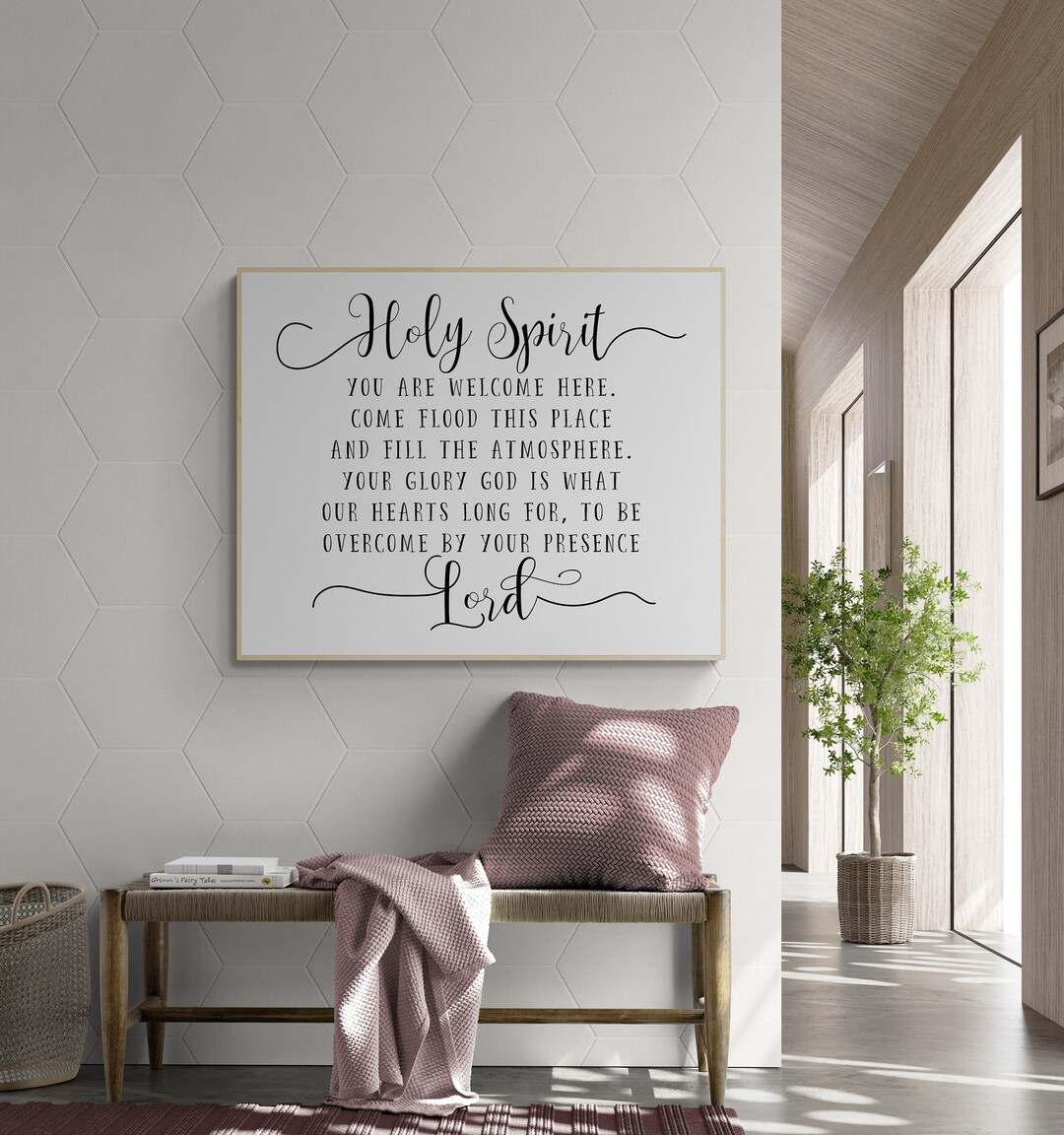 Holy Spirit You Are Welcome Here Christian Quote Sign Faith Religious ...