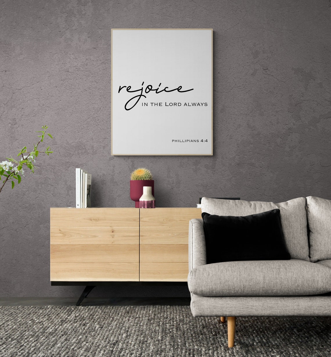 Philippians 4:4 Art Print | Rejoice in the Lord Always | Christian Home ...