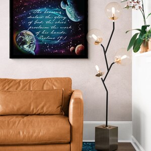 Psalm 19:1 the Heavens Declare the Glory of God Space Home Decor ...