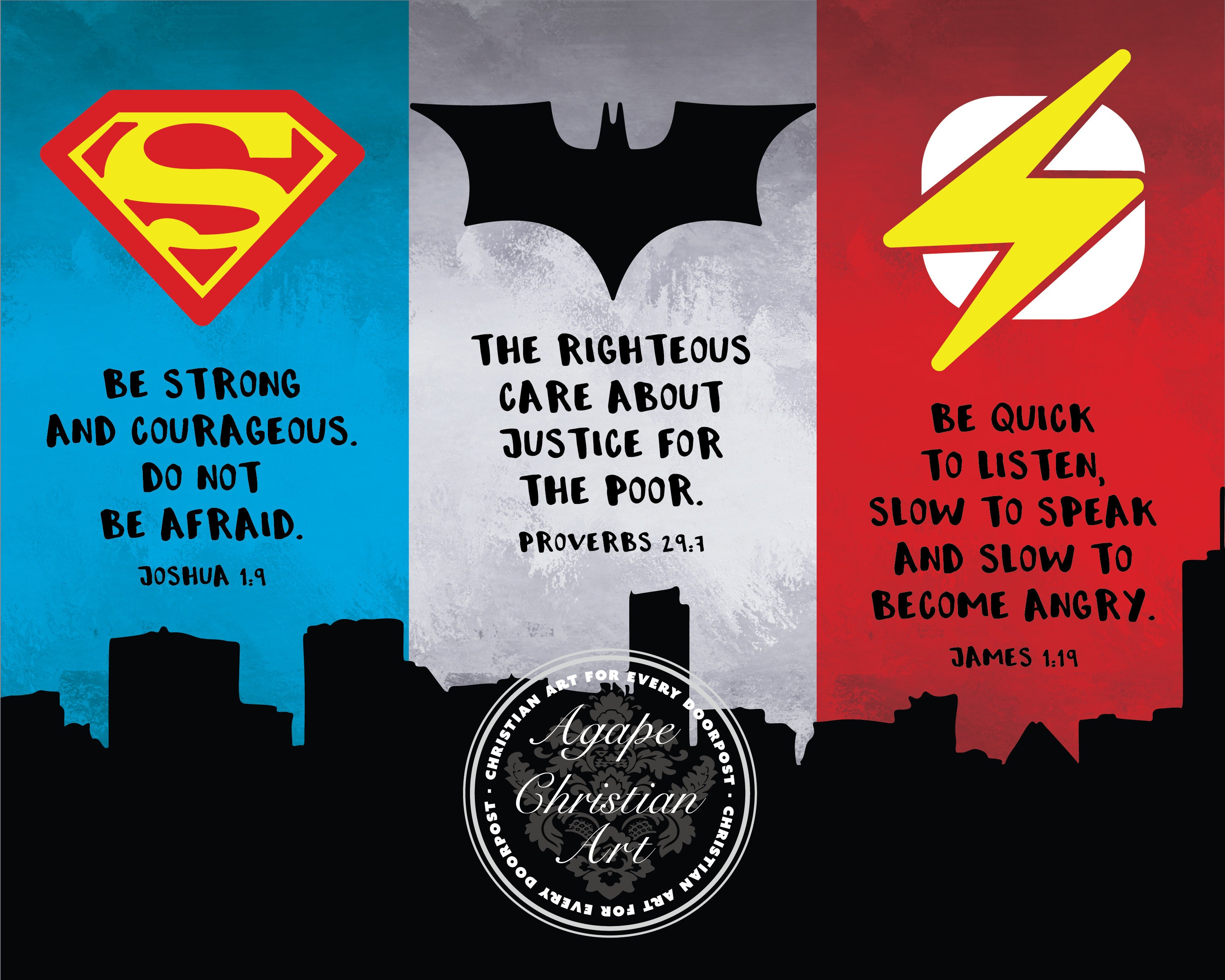 Super Heroes of the Faith Christian Wall Art Scripture Art - Etsy