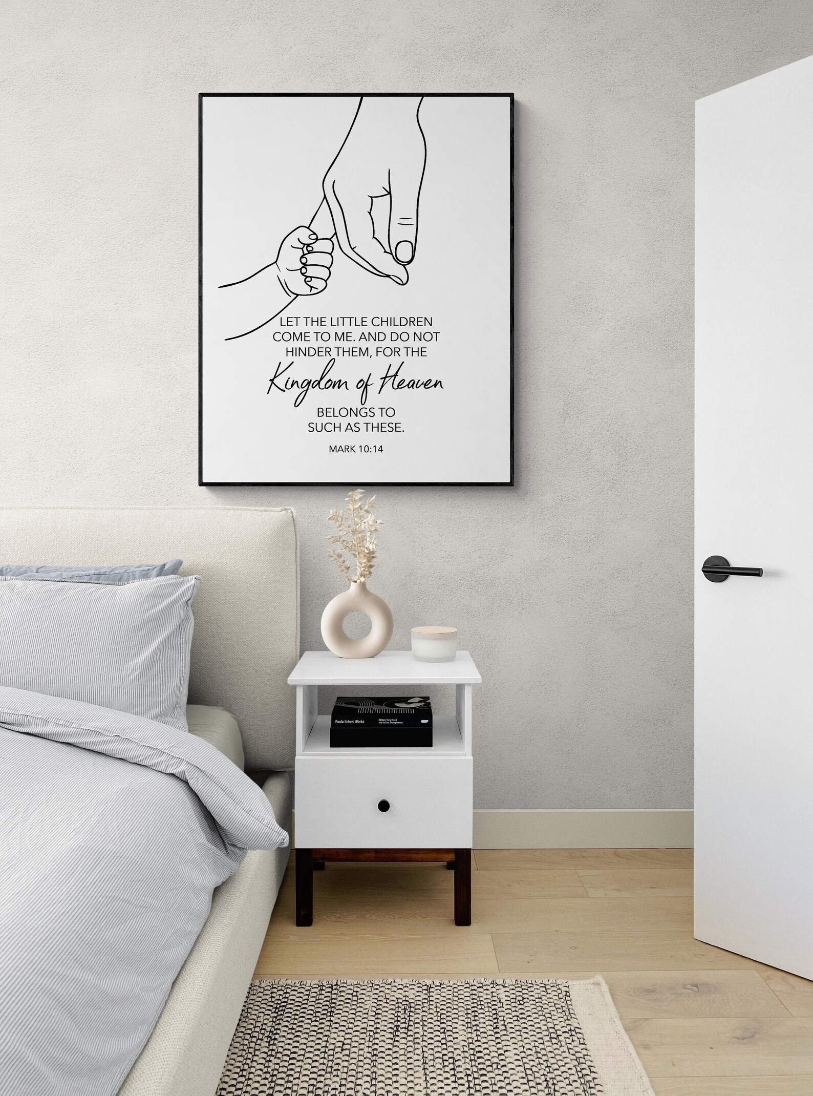 Bible Verse Art Print | Mark 10:14 | Let the Little Children Come ...