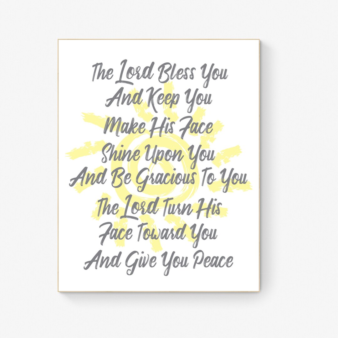 The Blessing | Sun | Christian Art Print | Watercolor Sun With Graceful ...