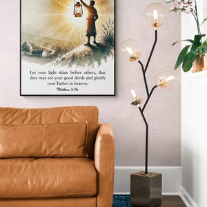Matthew 5:16 Let Your Light Shine Before Others Living Room Bible Verse ...