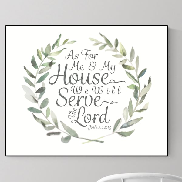 As for Me and My House We Will Serve the Lord - Etsy