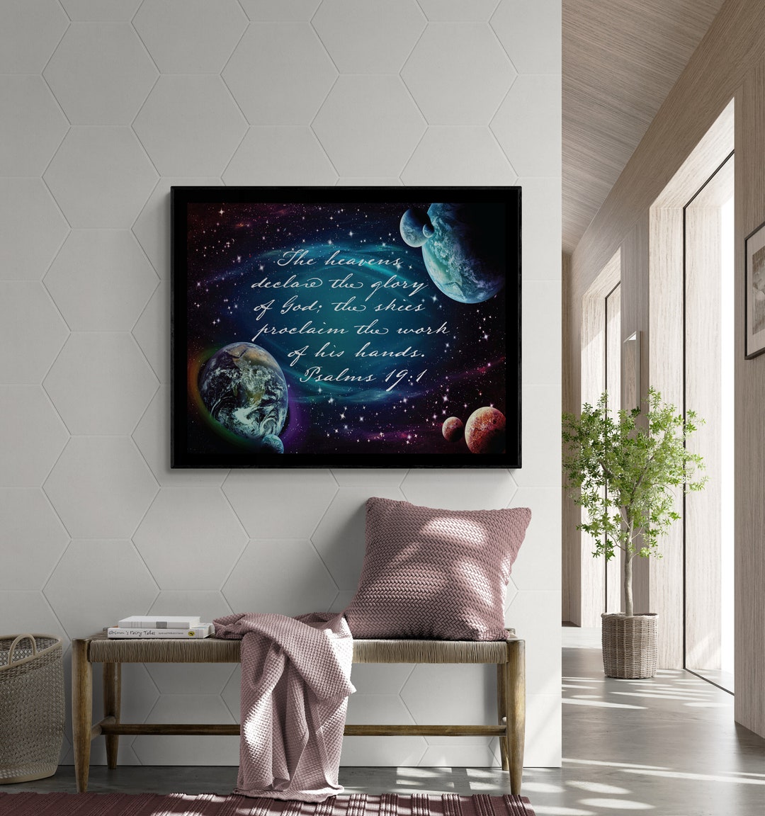 Psalm 19:1 the Heavens Declare the Glory of God Space Home Decor ...