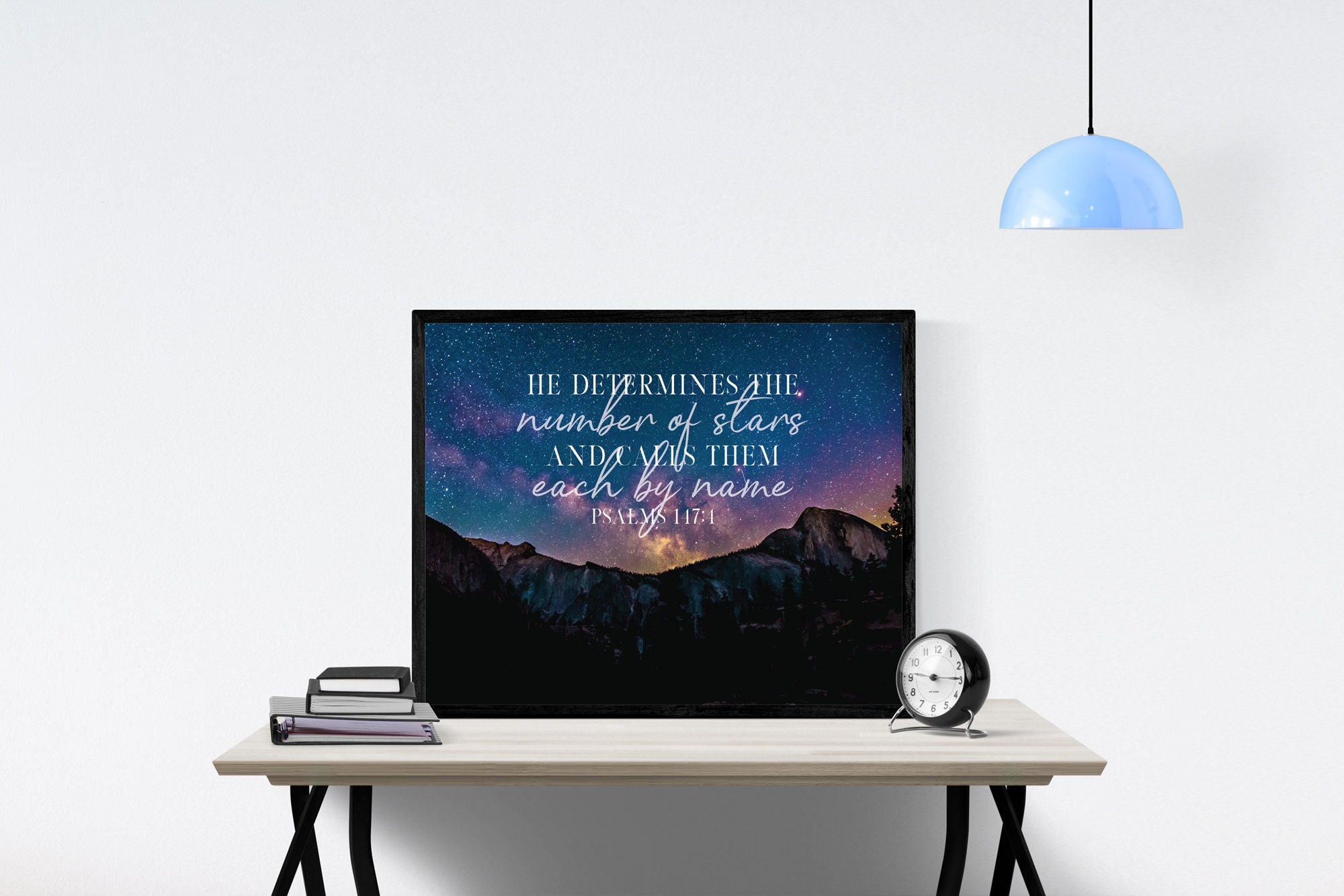 Psalm 147:4 Art Print | He Determines the Number of Stars and Calls ...