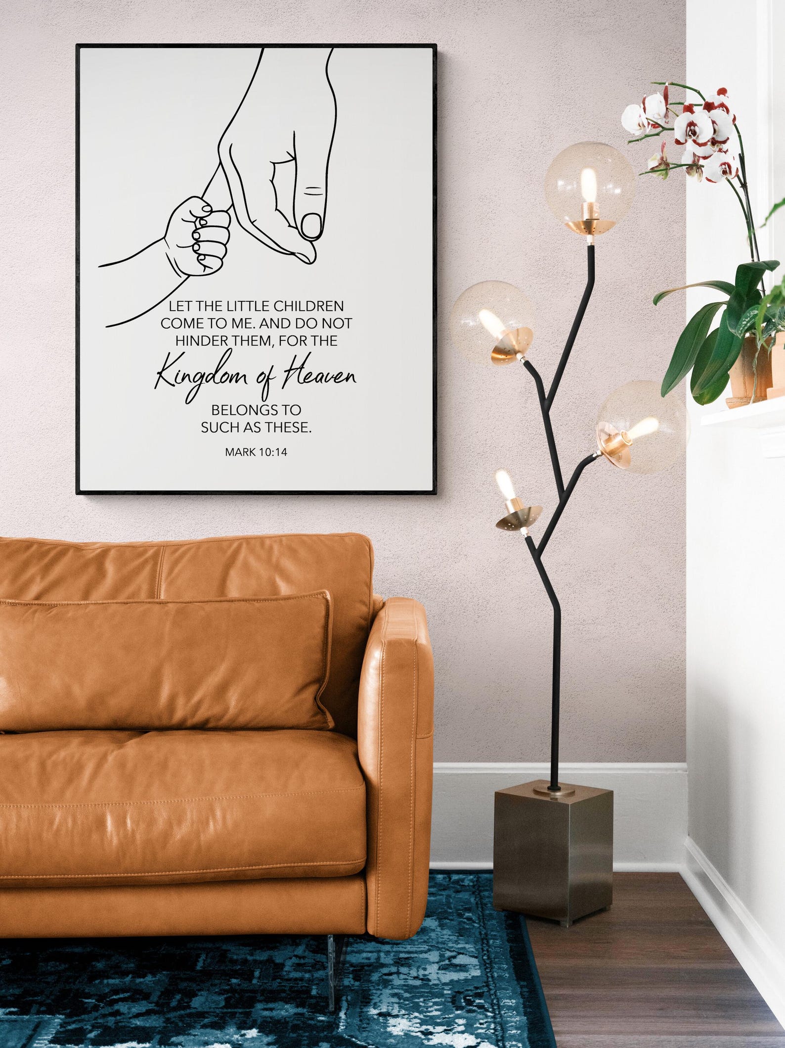 Bible Verse Art Print | Mark 10:14 | Let the Little Children Come ...