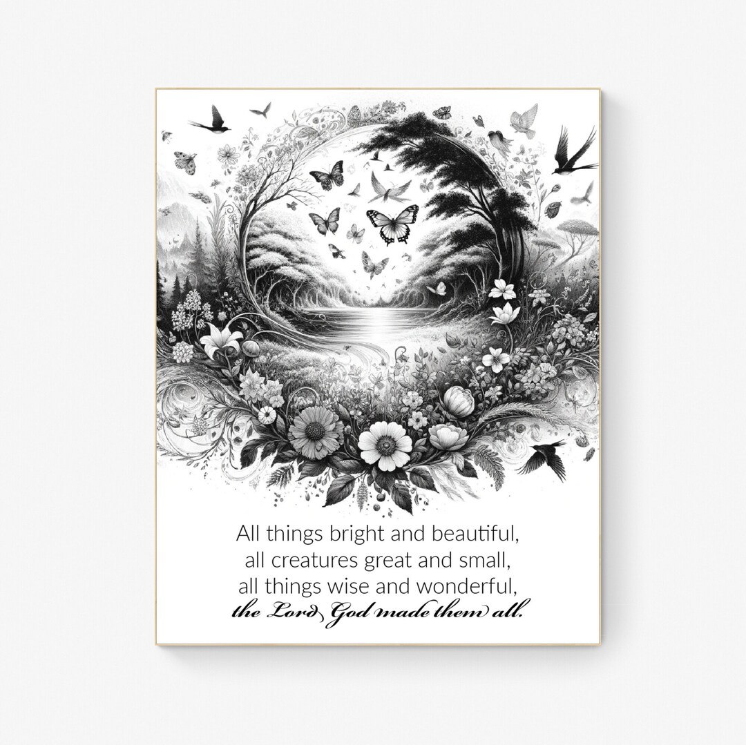 All Things Bright and Beautiful | Lyrics | Christian Hymn | Christian ...