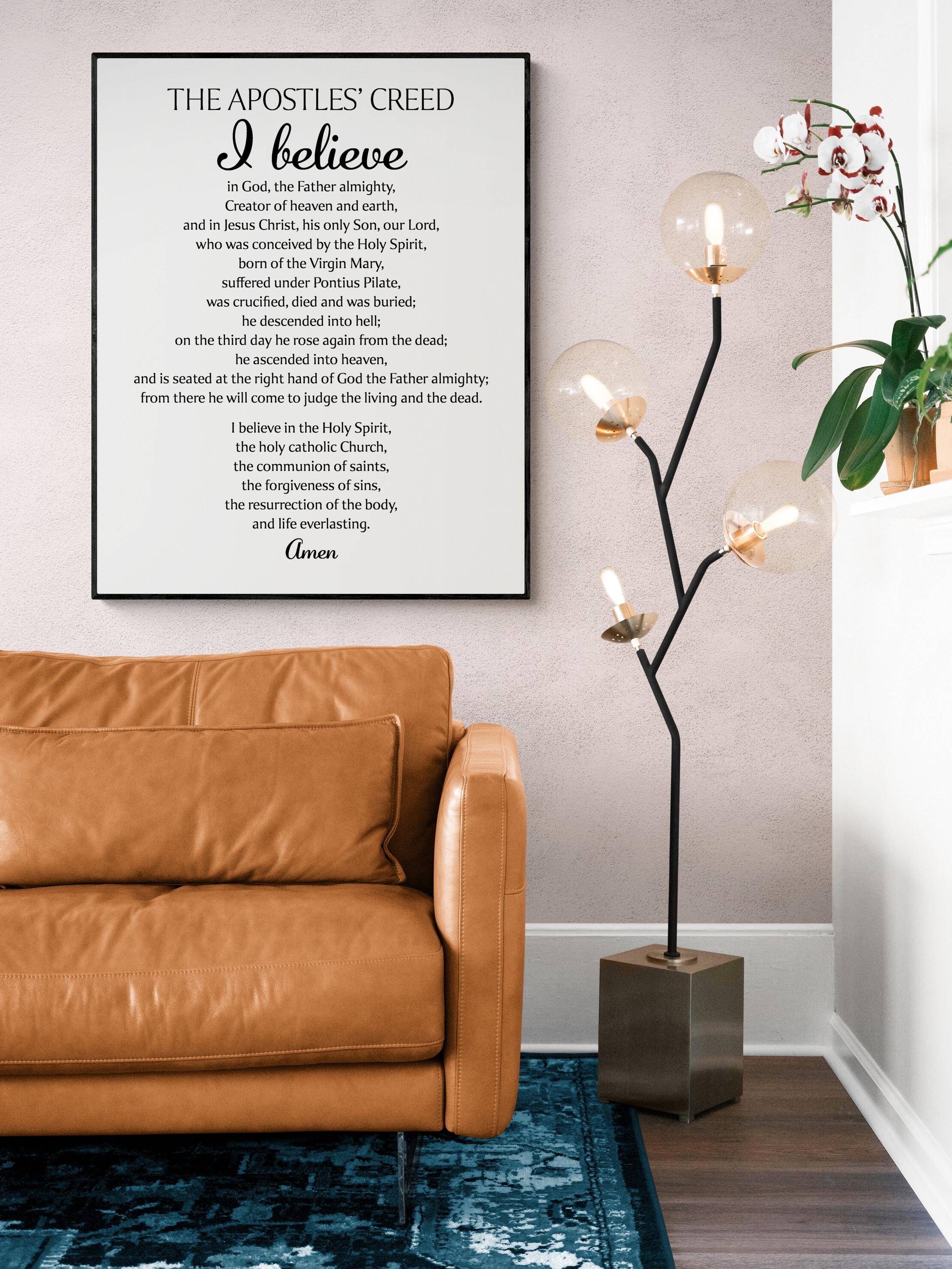 Apostles Creed Wall Art Print | Ancient Christian Creed | Living Room ...
