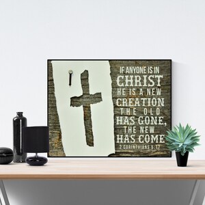 If Any One is A New Creation | 2 Corinthians 5:17 | Christian Wall Art ...