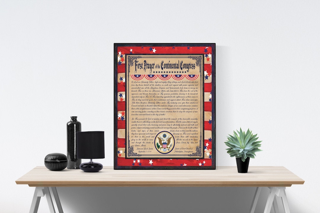 Christian Art Print | First Prayer of the Continental Congress ...