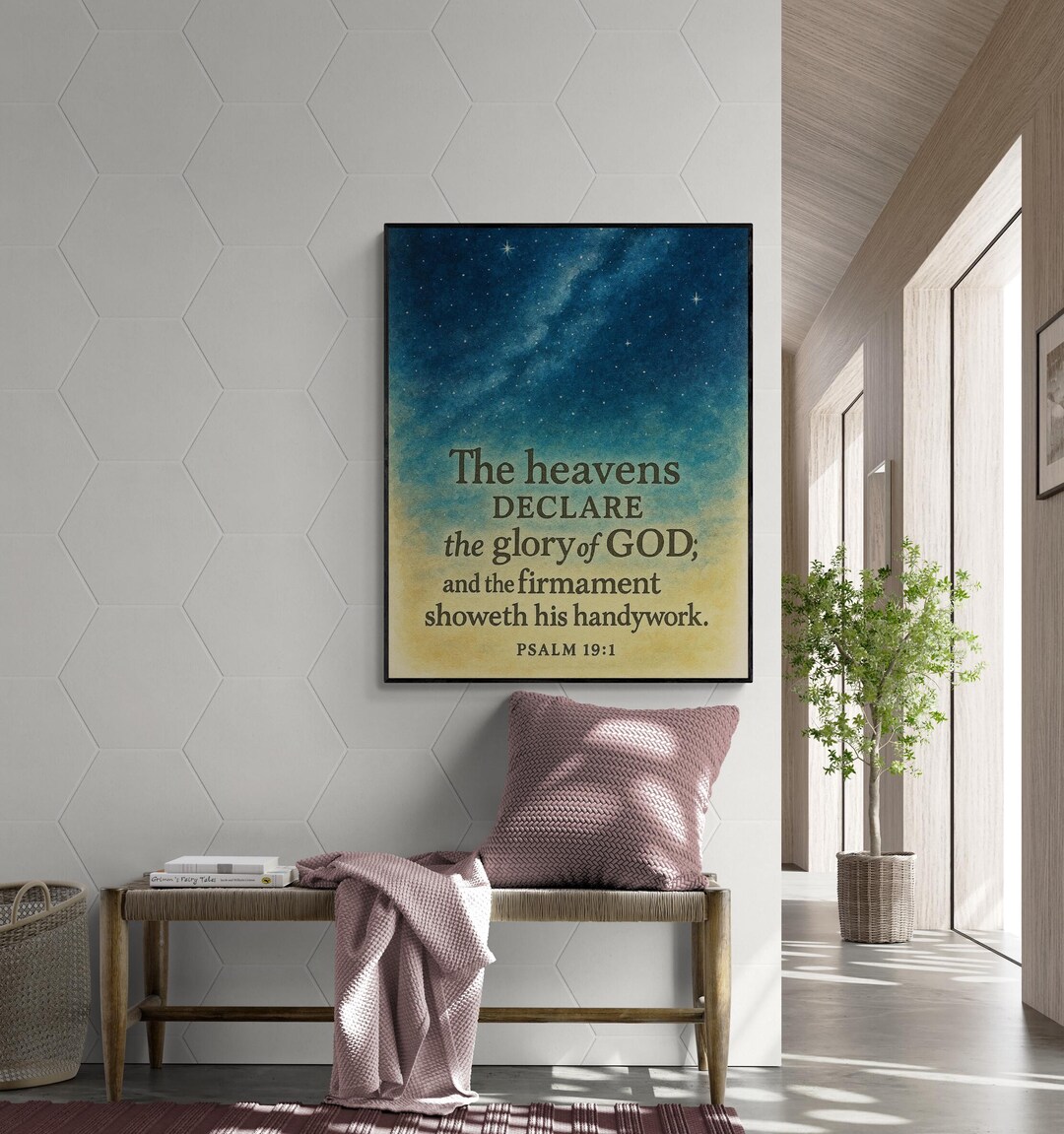 Psalm 19:1 Wall Art | Heavens Declare the Glory of God | Space Universe ...