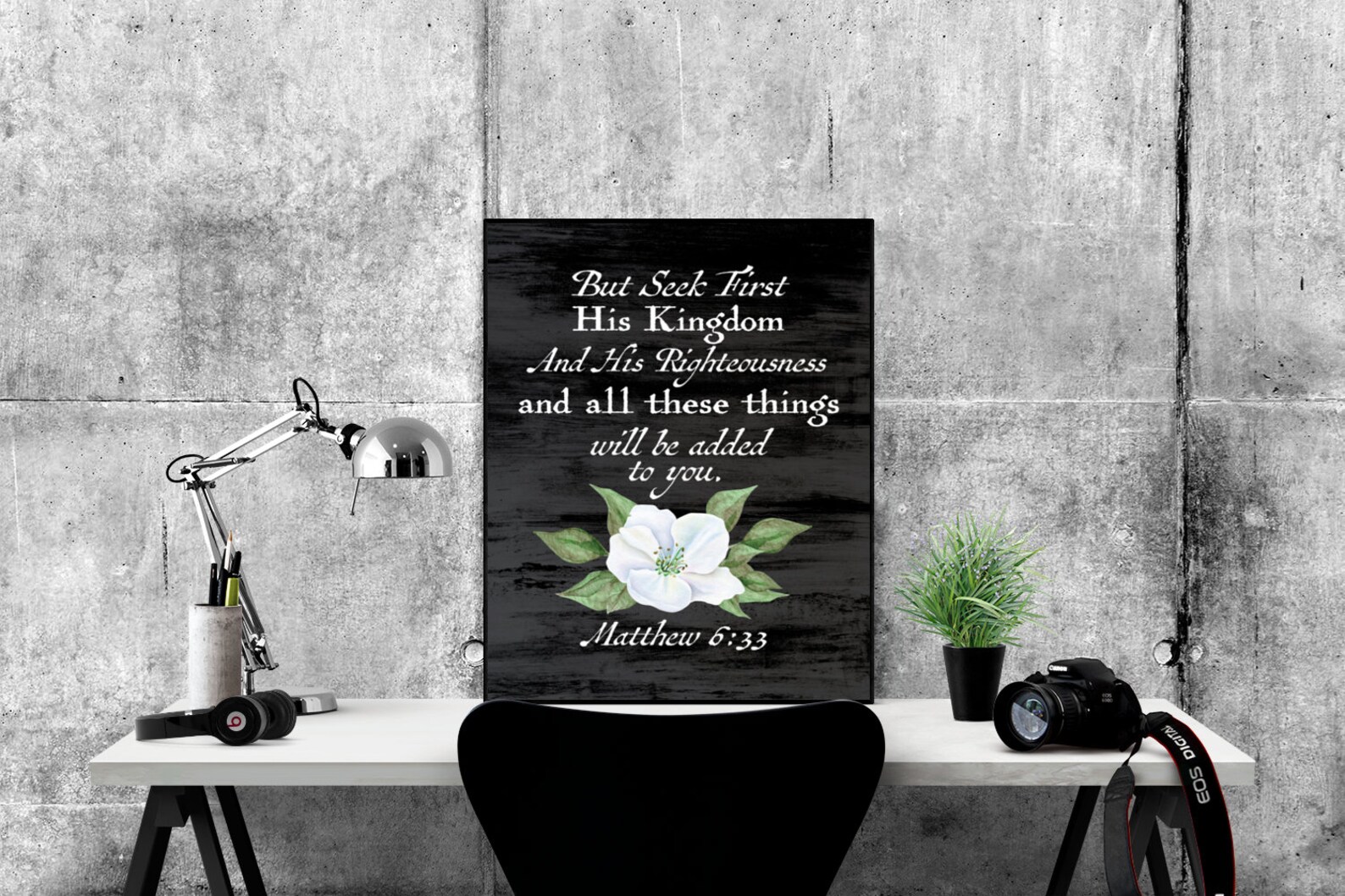 Matthew 6:33 Christian Wall Art Bible Verse Home Decor - Etsy