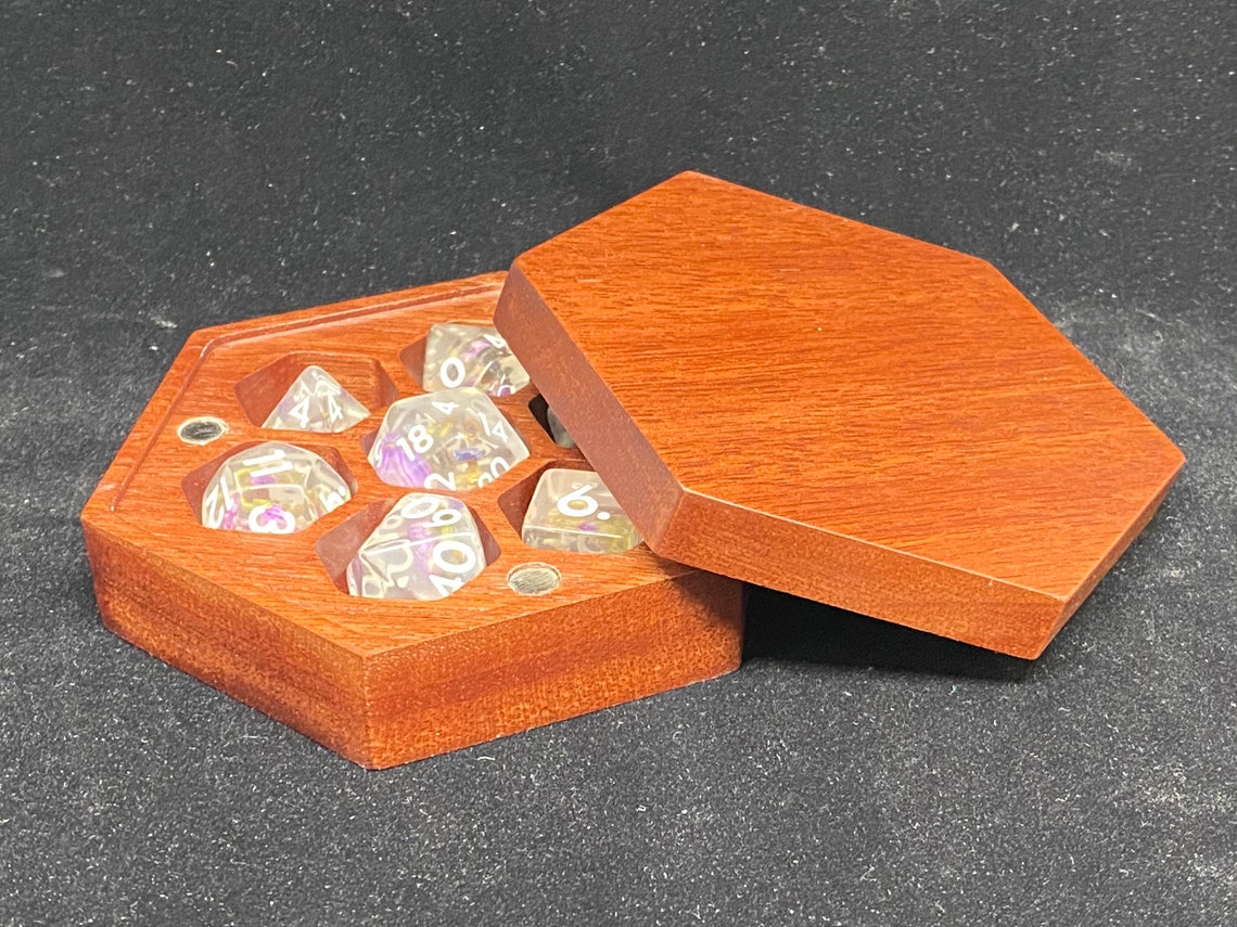 Hexagonal Dice Case Magnetized Storage Container Fits 7 | Etsy