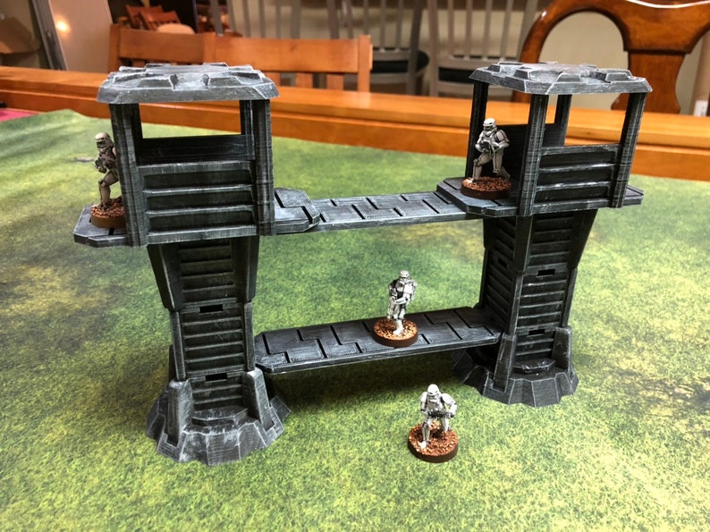 Modular Watchtower and Walkways for Star Wars Legion, Warhammer 40k ...