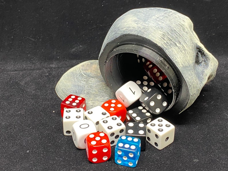 Dice Skull / Skull Dice Cup for Dice Collectors - Round With Screw Cap ...