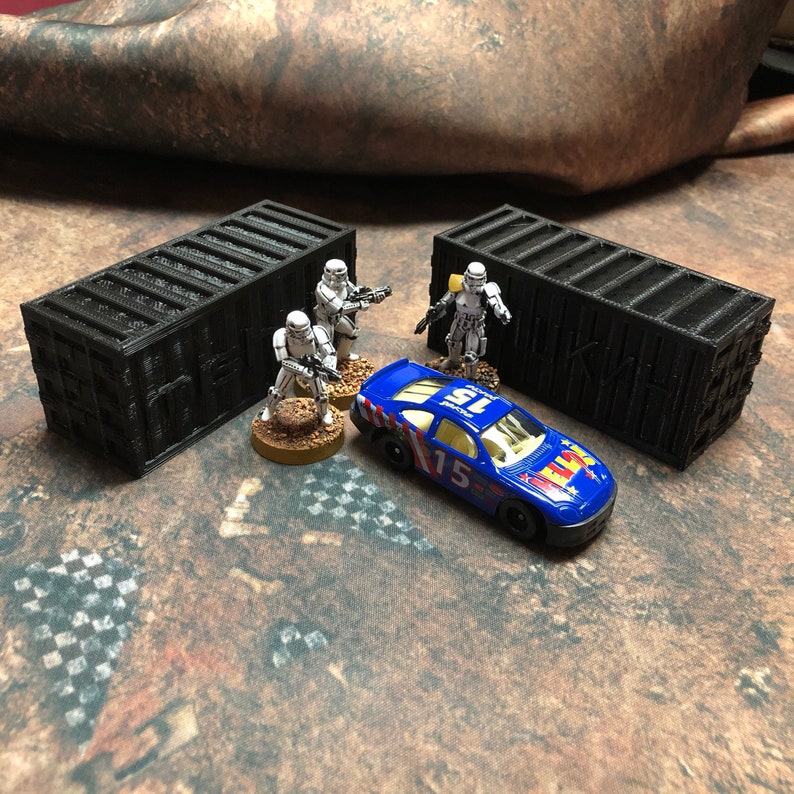 Shipping Containers for Miniatures Wargaming - HO 20mm - Set of Six (6 ...
