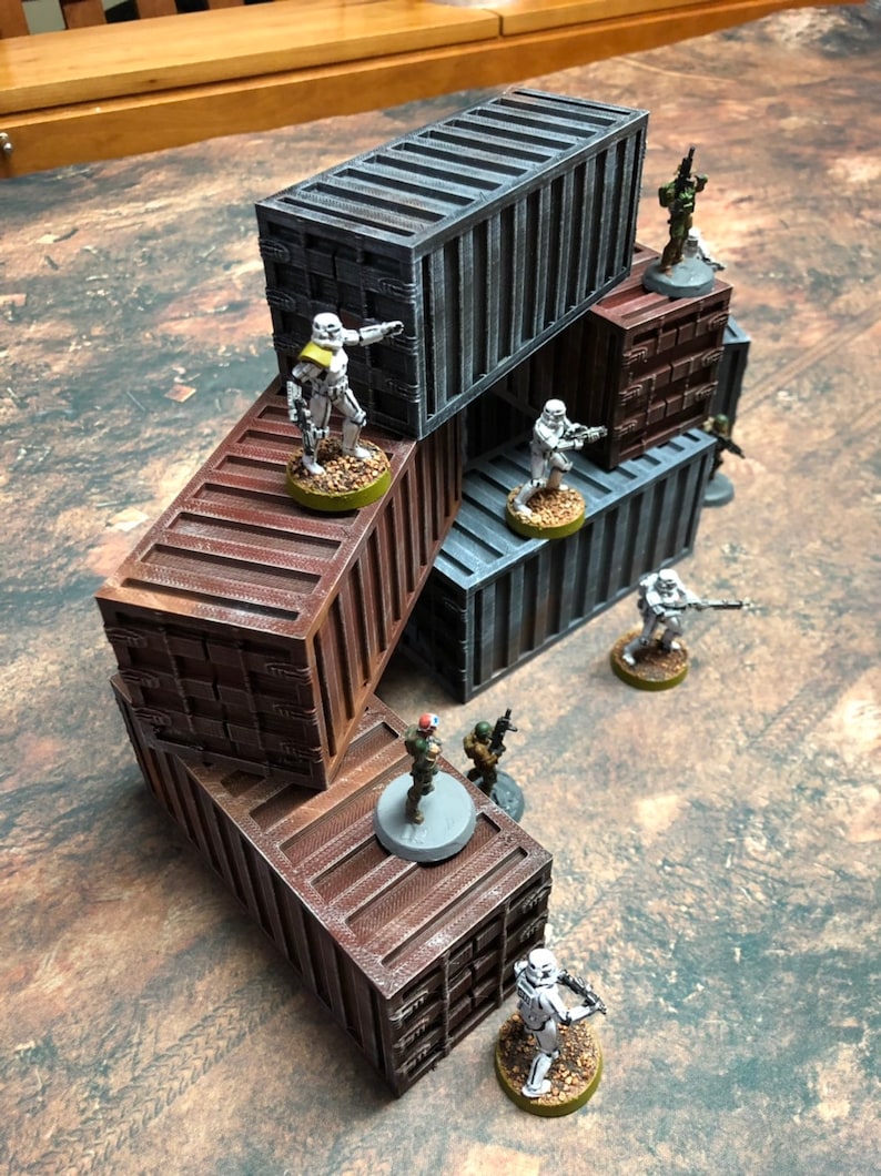 Shipping Containers 28mm 32mm O 1:48 - Modern or Sci-fi - Warhammer ...