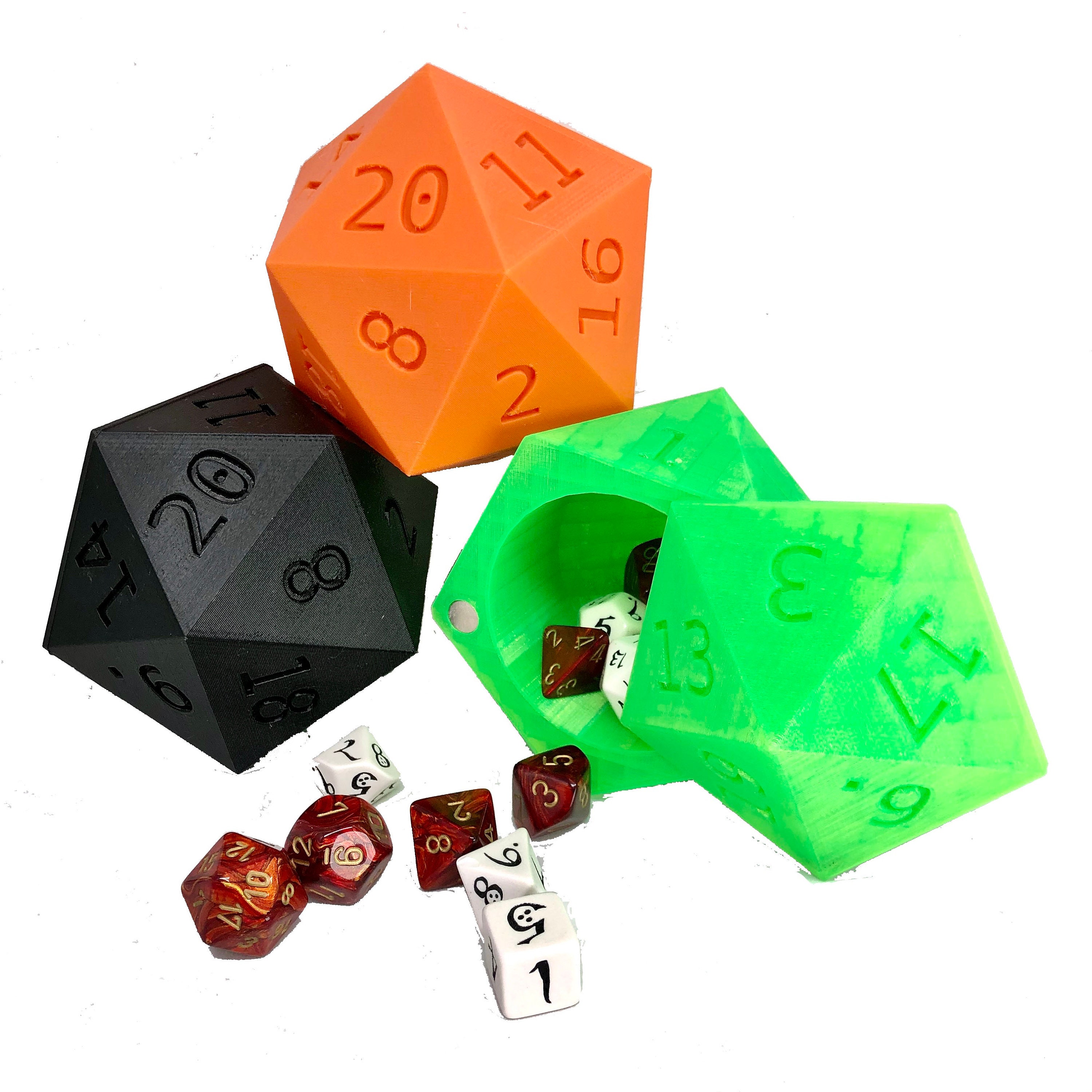 D20 Dice Case Storage Container w Magnetized Lid Large Fits | Etsy