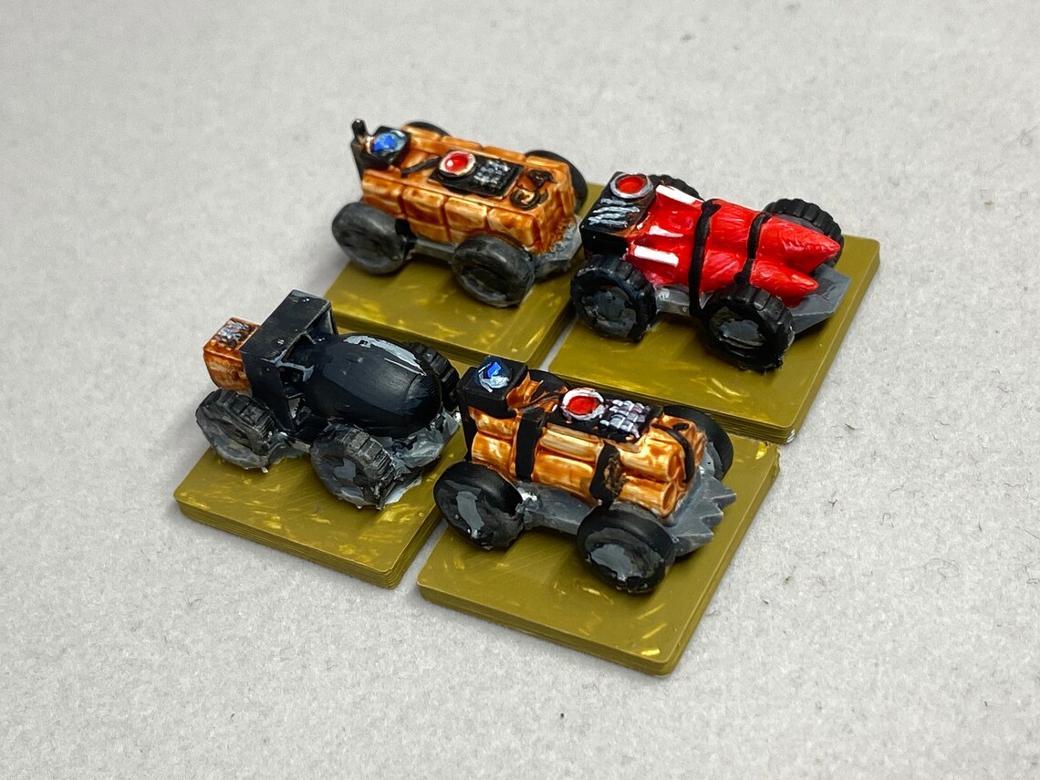 Gaslands RC Car Bomb Miniatures With Bases - HO Scale - Set of 4 ...