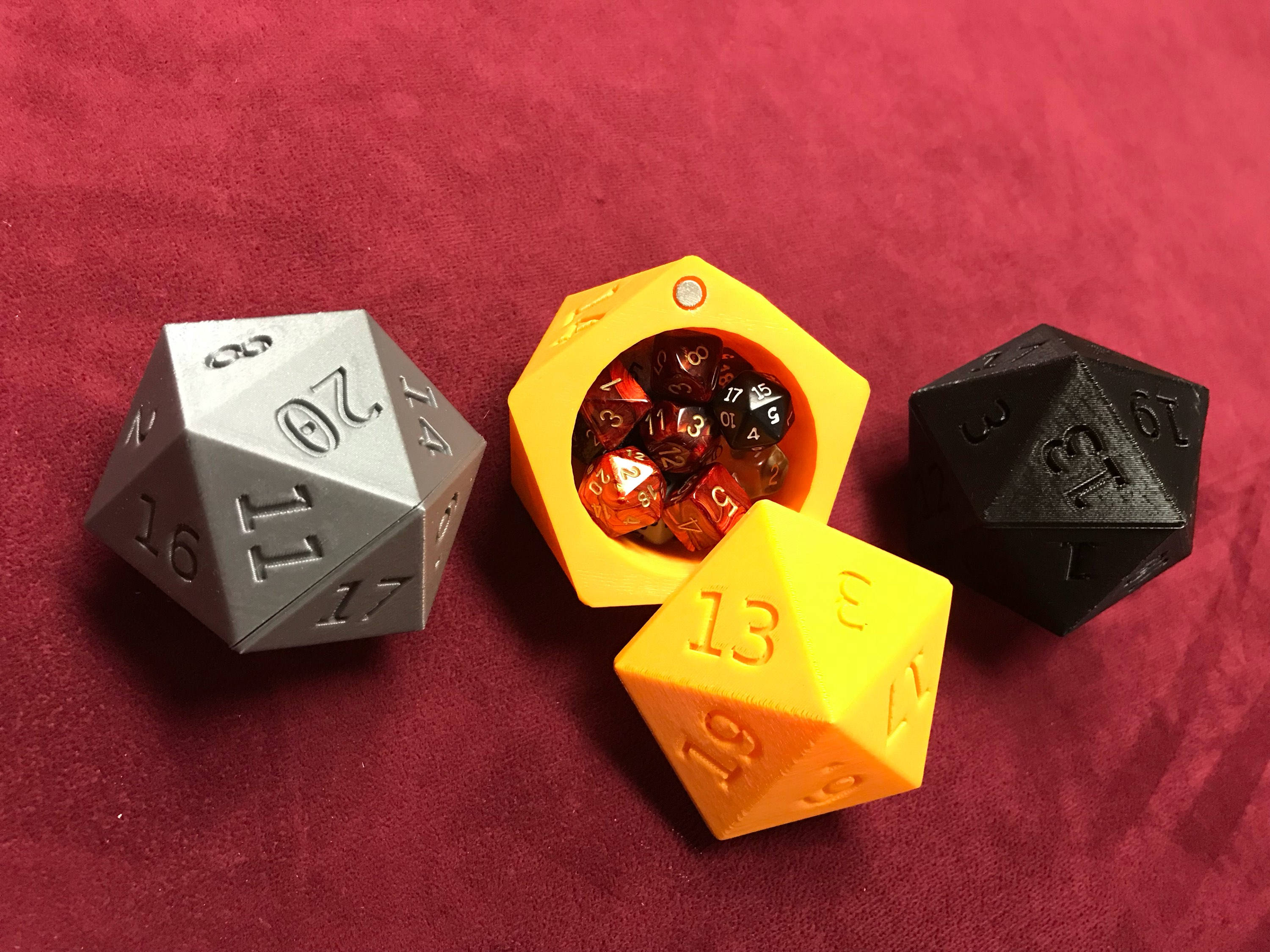 D20 Dice Case Storage Container w Magnetized Lid Large Fits | Etsy