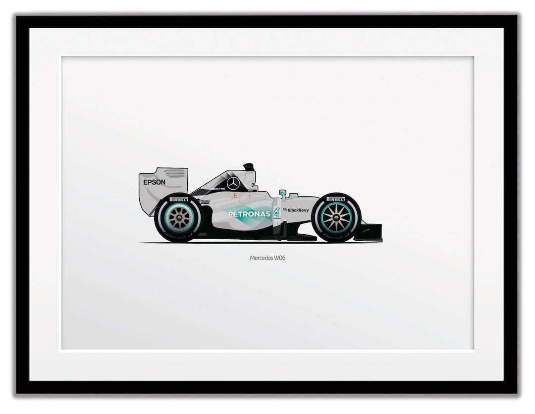 Mercedes W06 Formula 1 Car Poster A4 & A3 - Etsy