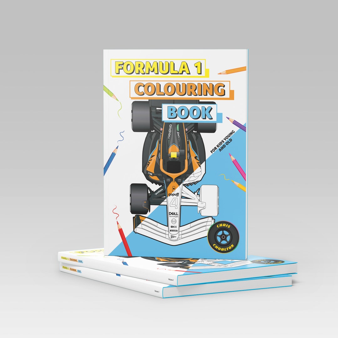 A4 Formula 1 Colouring Book - Kids & Adults. Ideal for Birthdays and ...