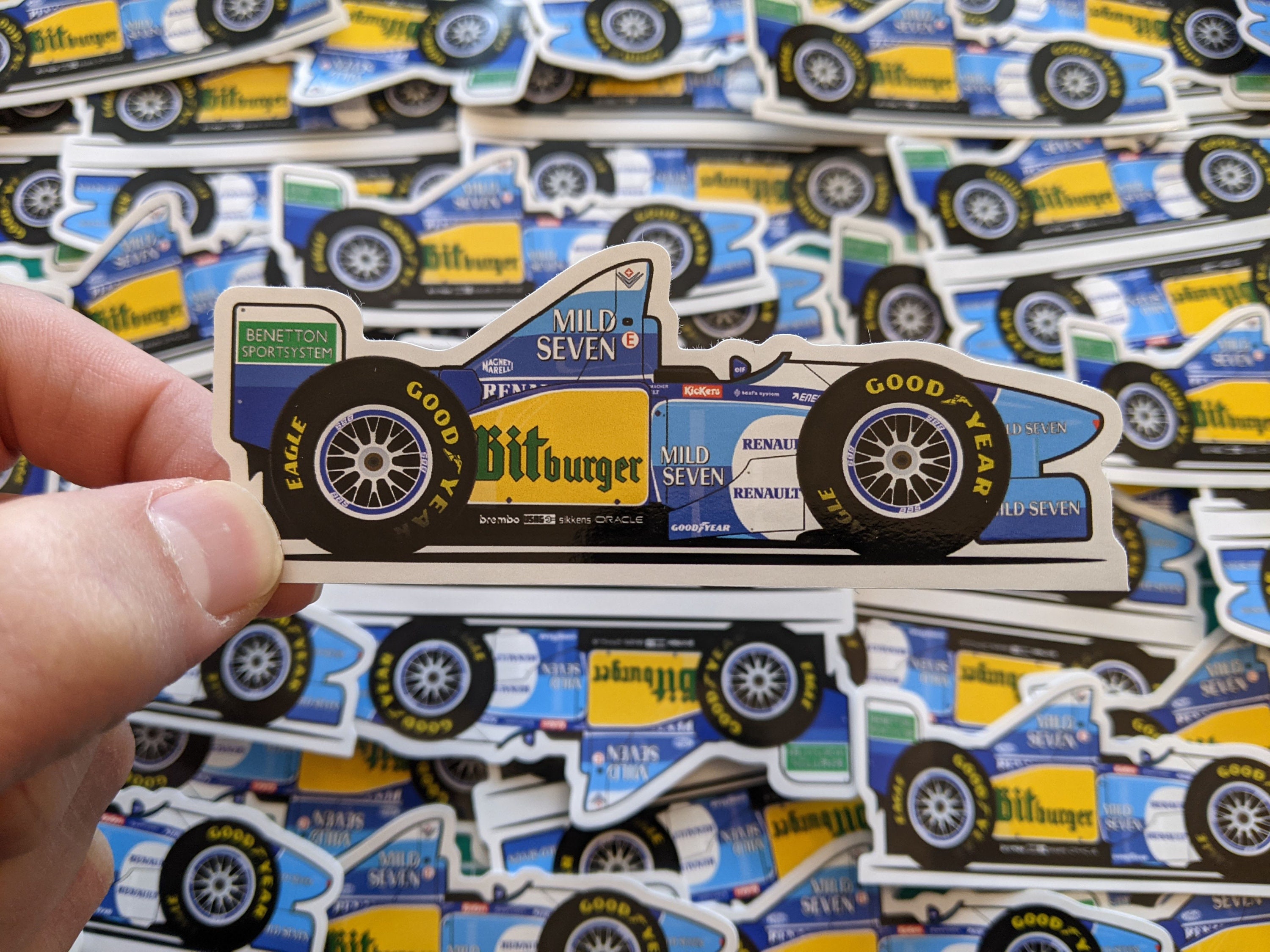 Benetton B195 schumacher Sticker - Etsy UK